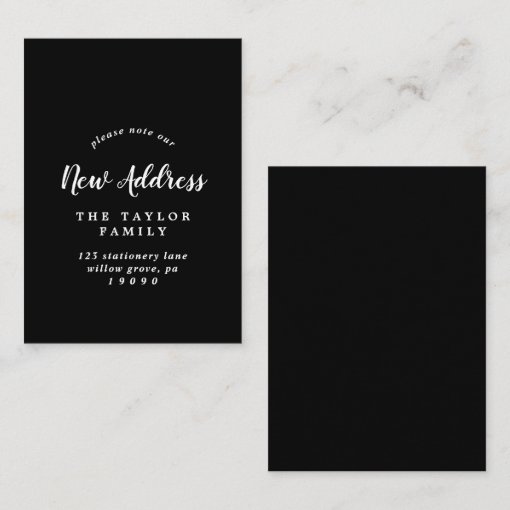 Brushed Change of Address Insert Card | Zazzle