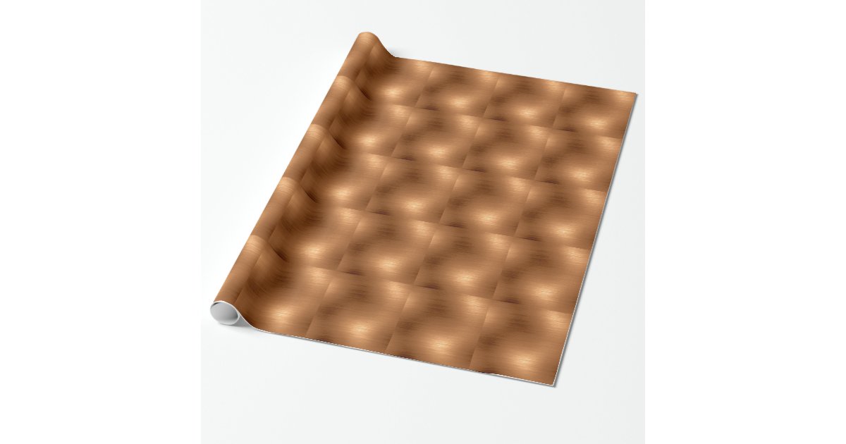 Brushed Copper Look Wrapping Paper | Zazzle