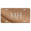 Brushed Copper Monogrammed License Plate | Zazzle