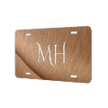 Brushed Copper Monogrammed License Plate | Zazzle