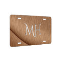 Brushed Copper Monogrammed License Plate | Zazzle