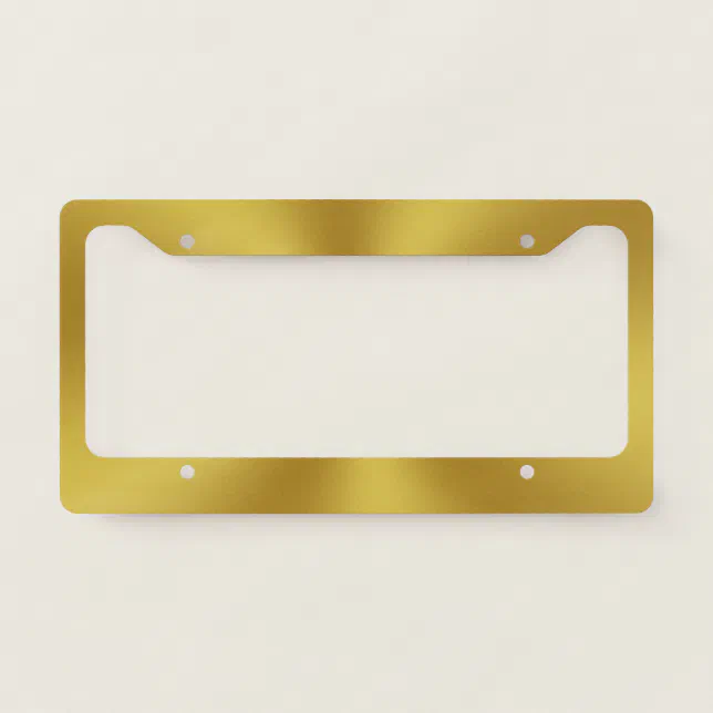Brushed Gold Look License Plate Frame | Zazzle