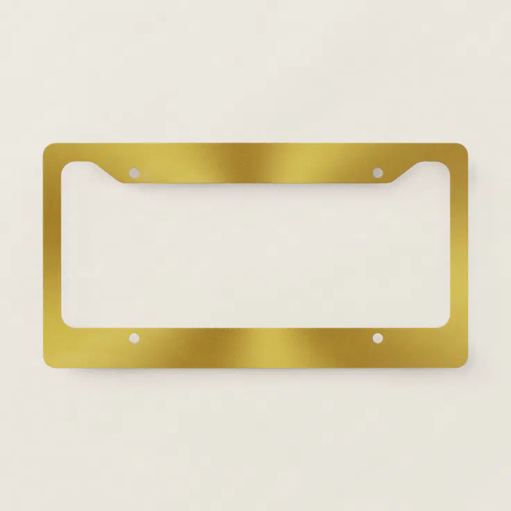 Brushed Gold Look License Plate Frame | Zazzle