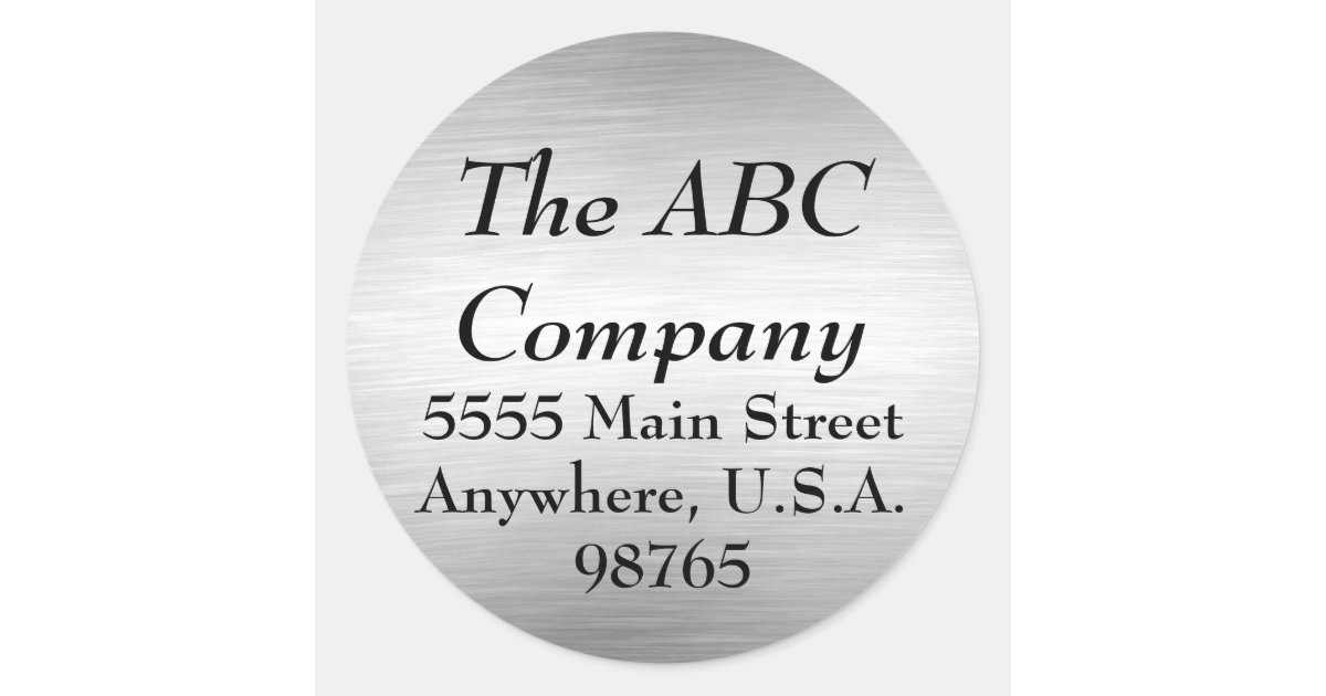 Brushed Metal Address Labels Stickers | Zazzle