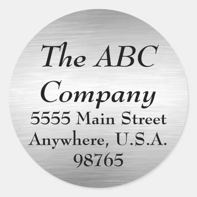 Brushed Metal Address Labels Stickers | Zazzle