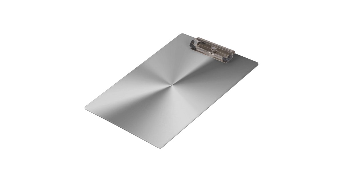 Brushed metal clipboard | Zazzle