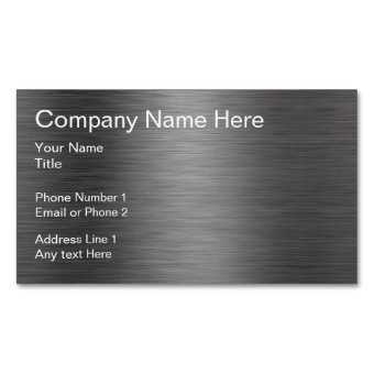 Brushed Metal Look Automotive Business Card Magnet | Zazzle