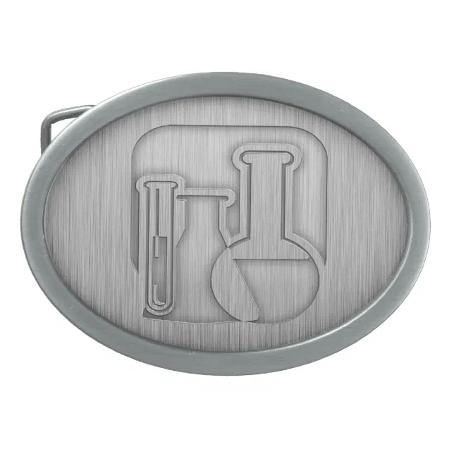 Brushed Metal-look Chemistry Belt Buckle | Zazzle