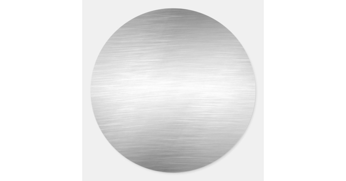 Brushed Metal Look Silver Stickers | Zazzle