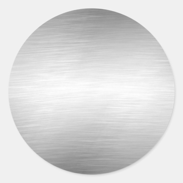Brushed Metal Look Silver Stickers | Zazzle.com