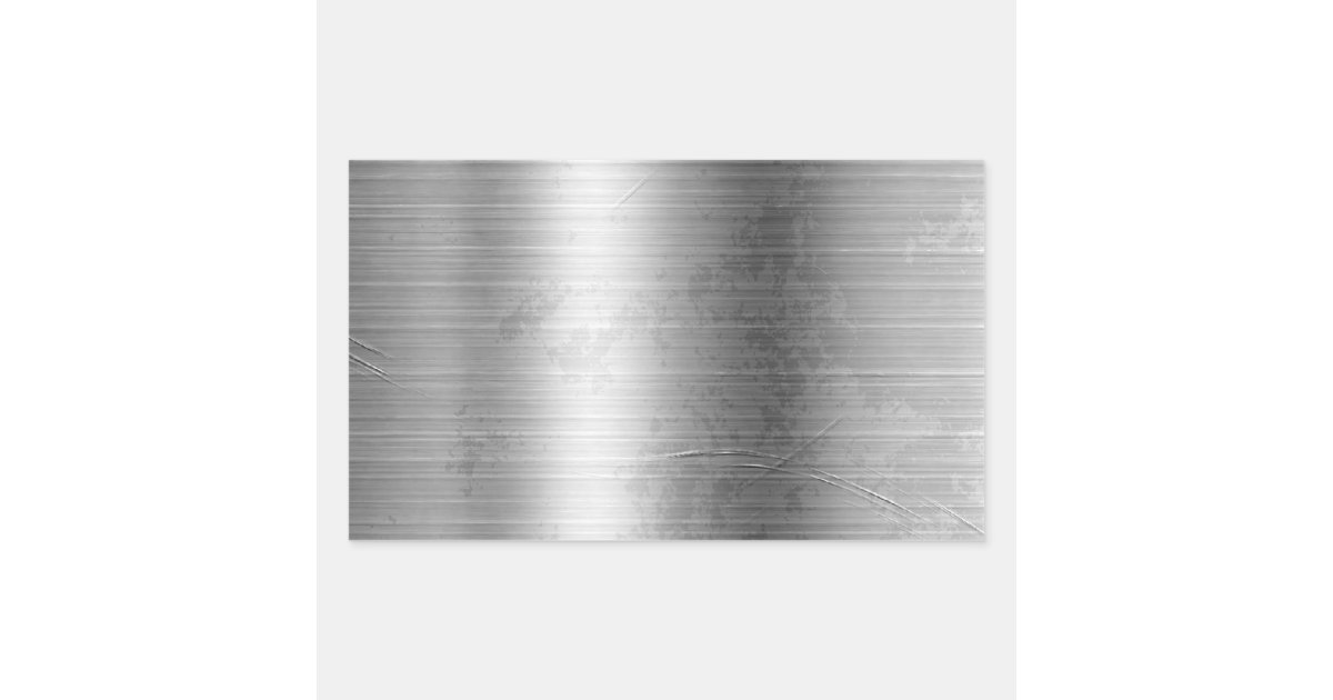 Brushed Metal Look Sticker | Zazzle