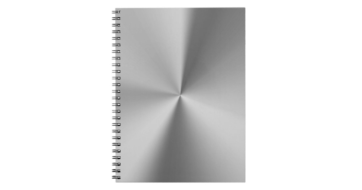 Brushed metal notebook | Zazzle