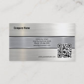 Brushed Metal | QR Business Business Card | Zazzle