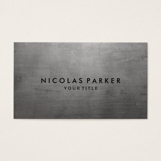 Brushed Metal Texture Business Card | Zazzle.com