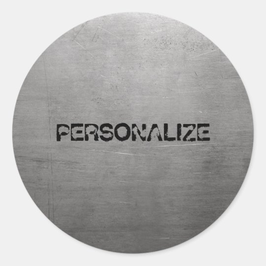 Brushed Metal Texture Classic Round Sticker | Zazzle.com