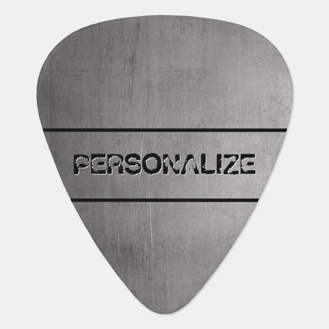 Brushed Metal Texture Guitar Pick | Zazzle