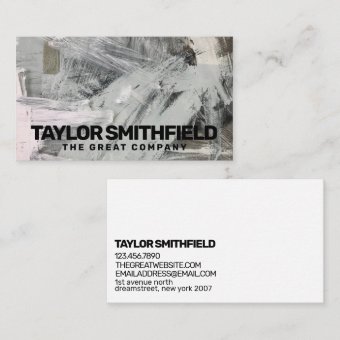Brushed Metal Vintage Paint Business Card | Zazzle