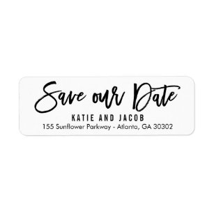 Save The Date Return Address Labels | Zazzle