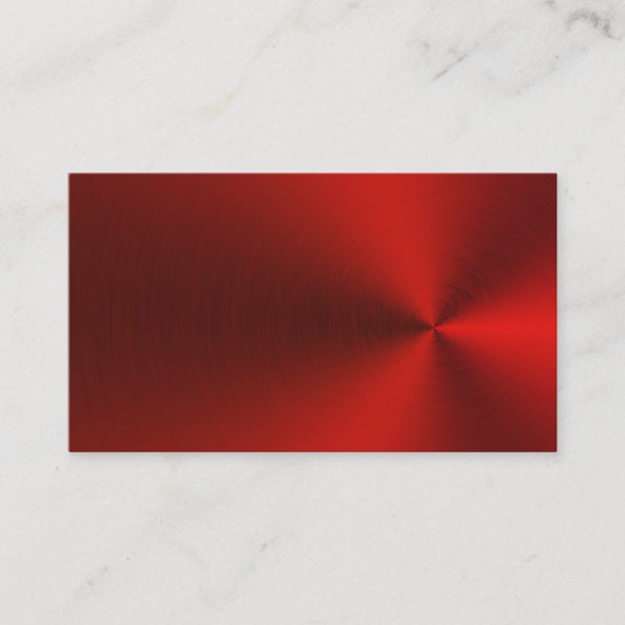 Brushed Red Metal Business Cards | Zazzle.com
