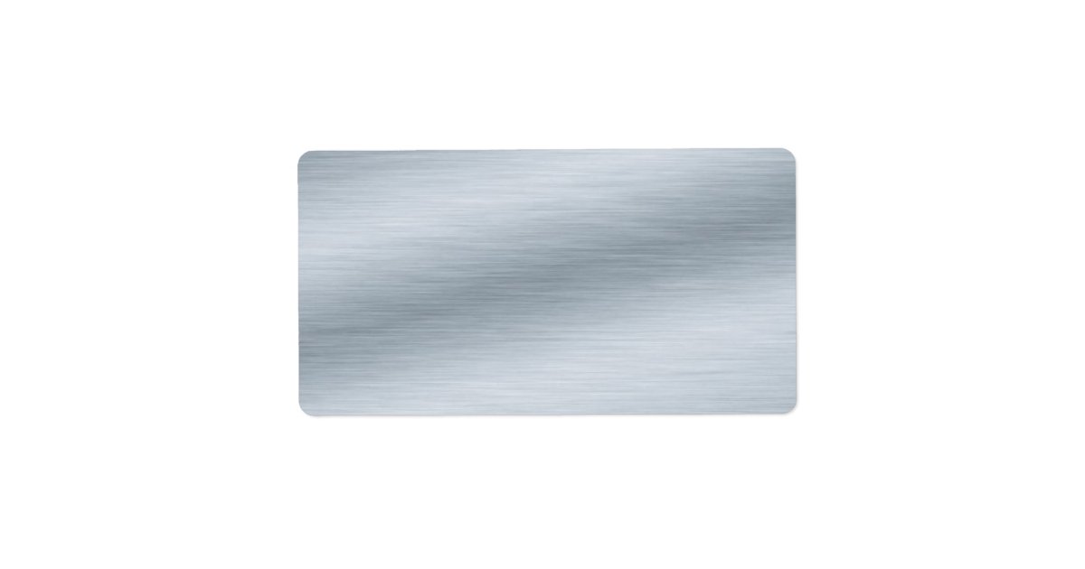 Brushed Silver Look Background Art Label | Zazzle