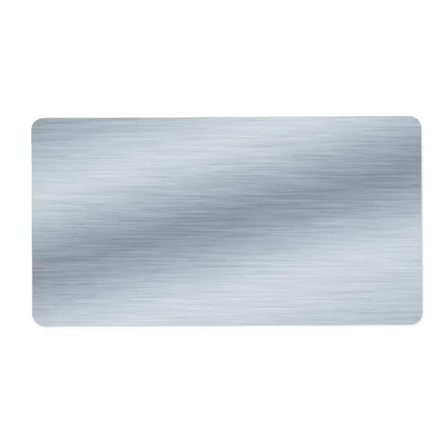Brushed Silver Look Background Art Label | Zazzle