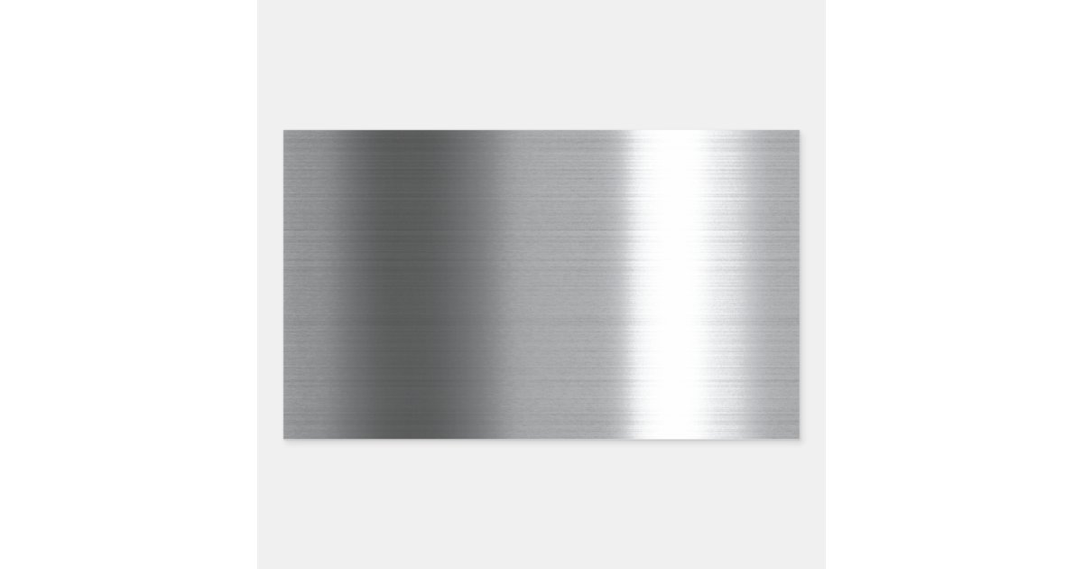 Brushed Stainless Rectangular Sticker | Zazzle