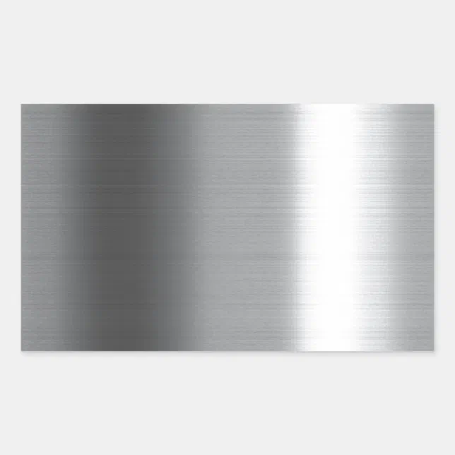 Brushed Stainless Rectangular Sticker | Zazzle