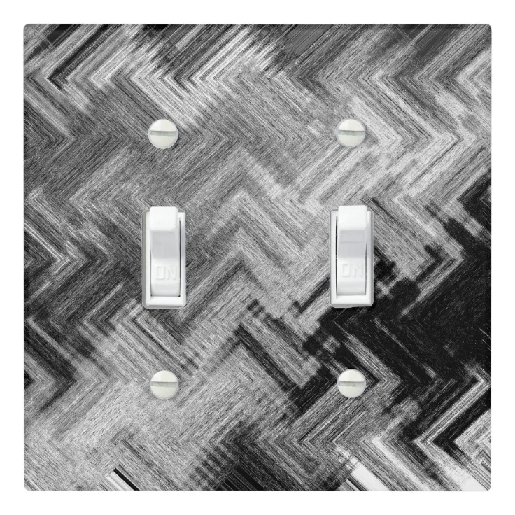 Brushed Steel Double Toggle Light Switch Cover | Zazzle