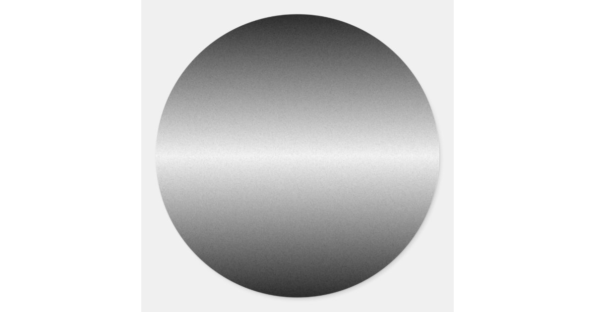 Brushed Steel Round Sticker | Zazzle