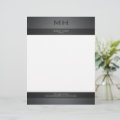 Brushed Steel Two Shades with Your Name Letterhead | Zazzle