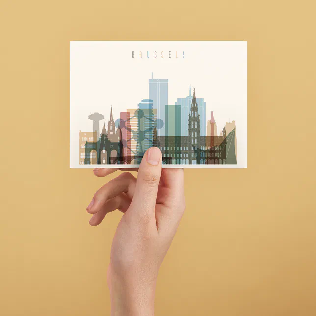 Brussels, Belgium | City Skyline Postcard | Zazzle