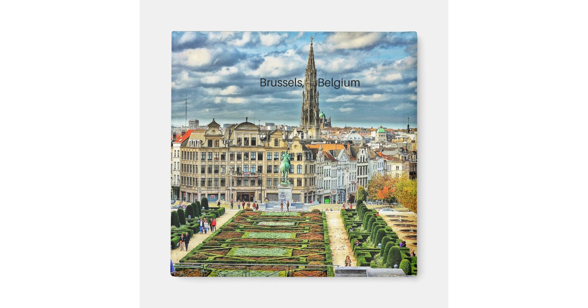 Brussels, Belgium cityscape photo Magnet | Zazzle