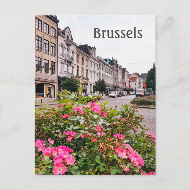 Brussels Belgium street photo Postcard | Zazzle
