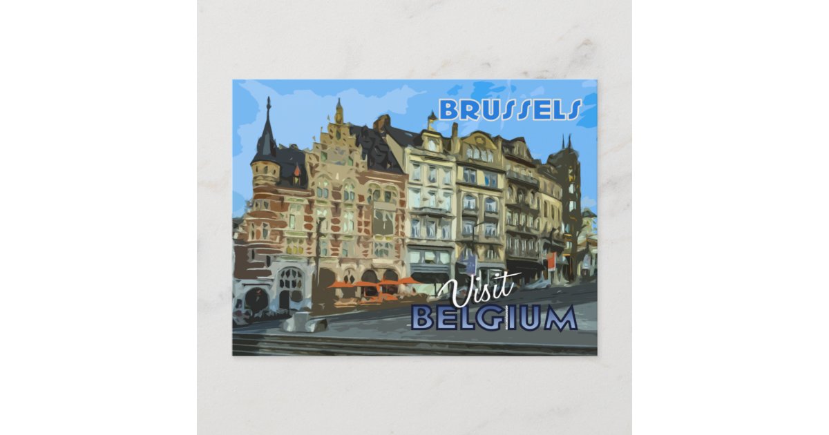 Brussels postcard from serie Visit... | Zazzle