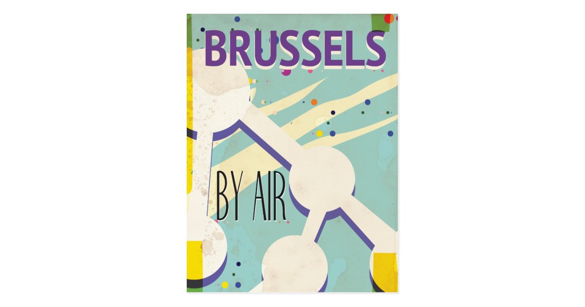 Brussels Vintage vacation Poster Postcard | Zazzle.com
