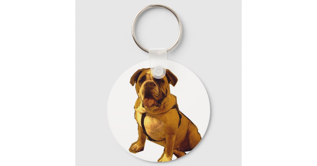 Brutus Bulldog Keychain | Zazzle