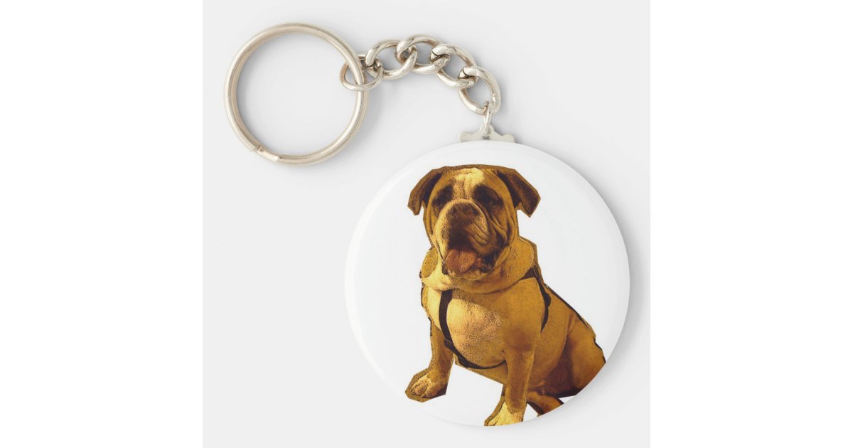 Brutus-Bulldog Keychain | Zazzle.com