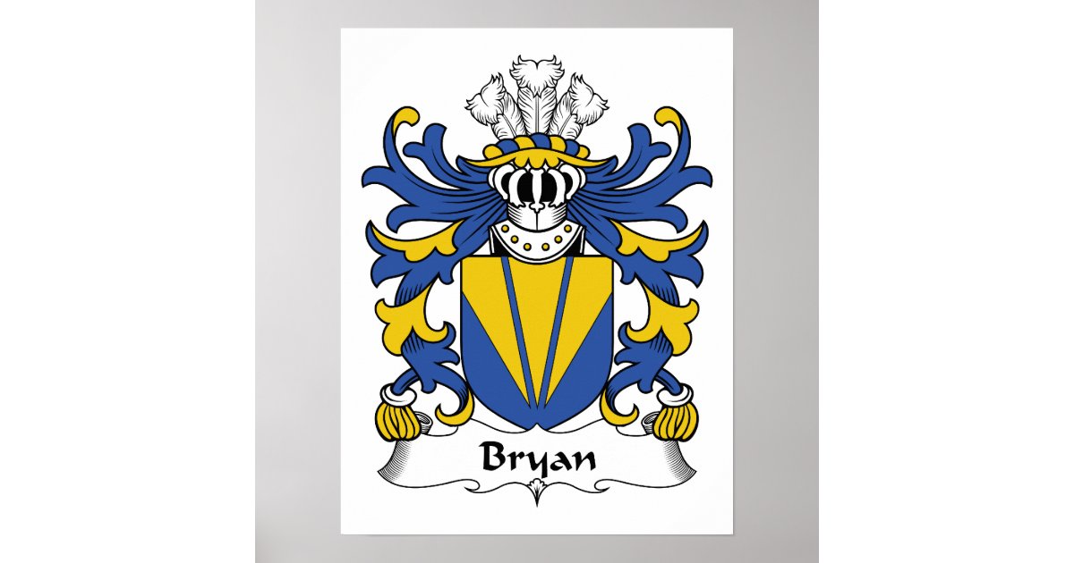Bryan Family Crest Poster | Zazzle