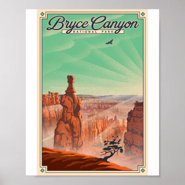 Bryce Canyon National Park Litho Artwork Poster | Zazzle