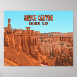 Bryce Canyon National Park Utah Vintage Poster | Zazzle