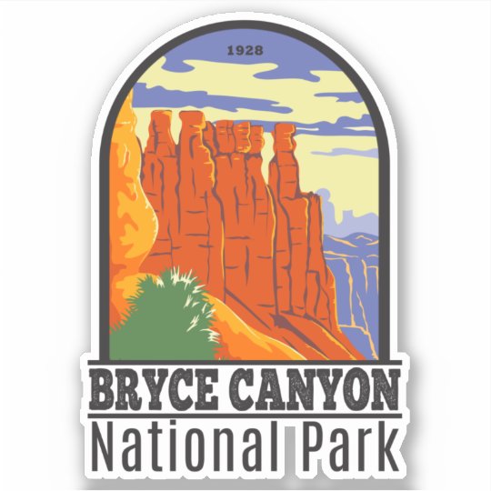 Bryce Canyon National Park Utah Vintage Sticker | Zazzle.com