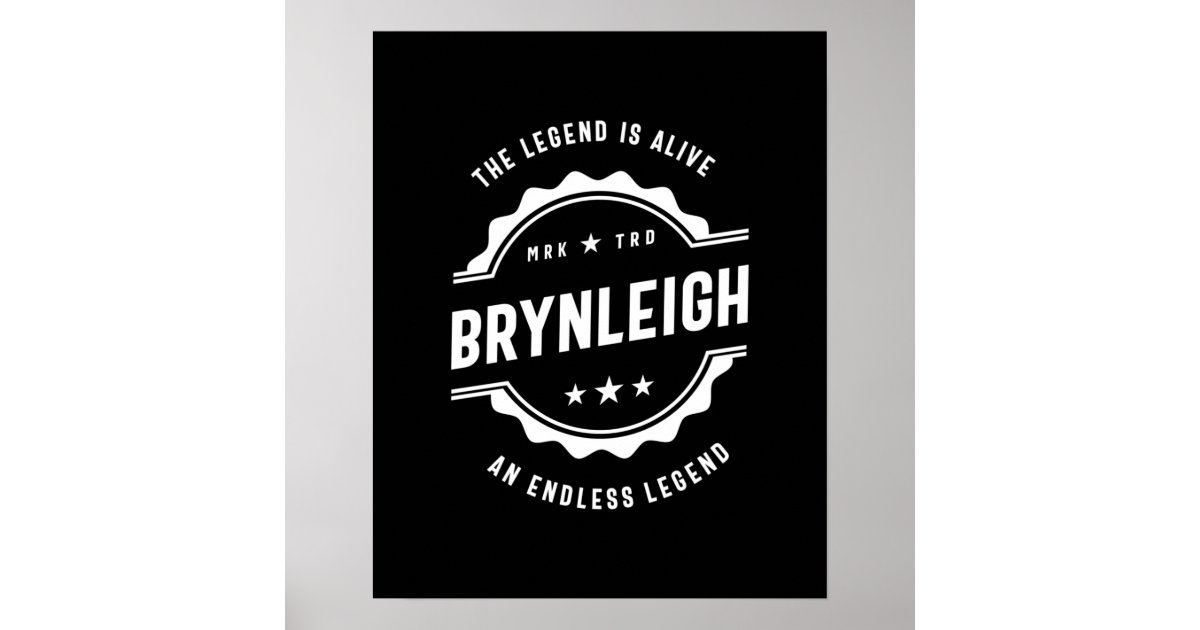 Brynleigh Personalized Name Birthday Gift Poster | Zazzle