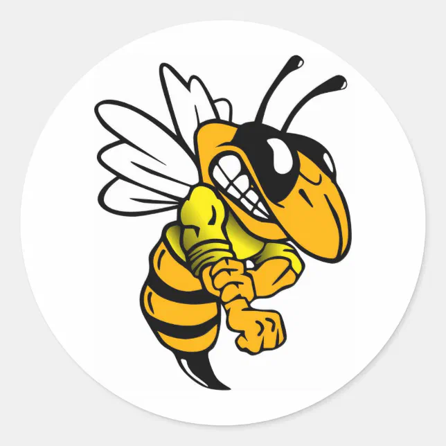 Bsaa Yellow Jackets Under 8 Classic Round Sticker | Zazzle