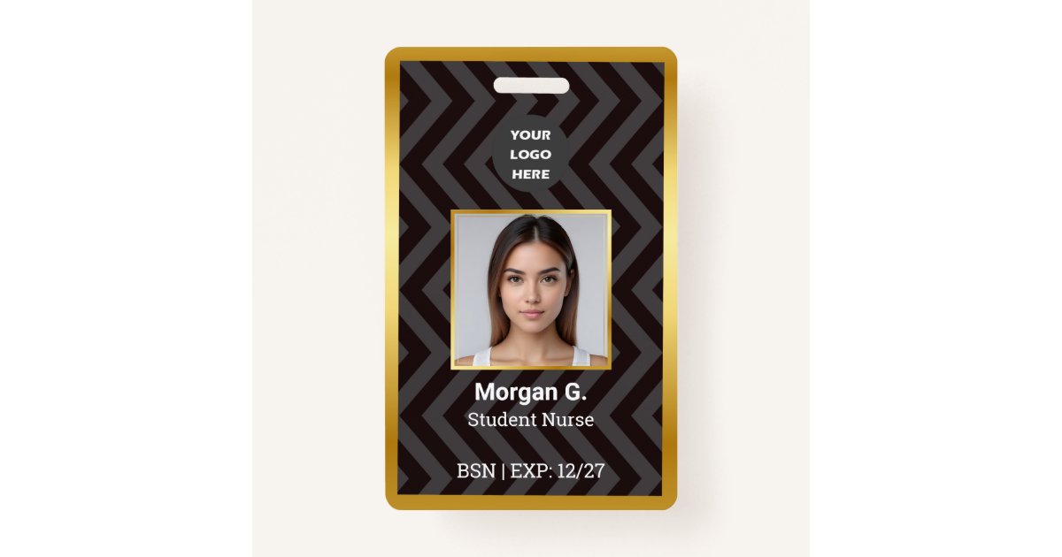 BSN Nurse Custom Logo Photo Badge | Zazzle
