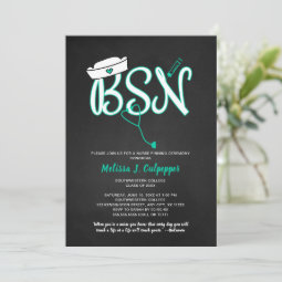 BSN PHOTO nurse graduation party pinning ceremony Invitation | Zazzle