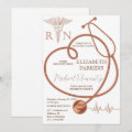 BSN RN Modern Nursing Graduation Party Invitation | Zazzle