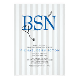 Bsn Graduation Invitations | Zazzle