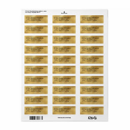 BSN RN Nurse Graduation Party Black Gold Address Label | Zazzle