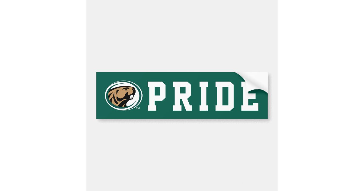 BSU Beaver Mark Bumper Sticker | Zazzle
