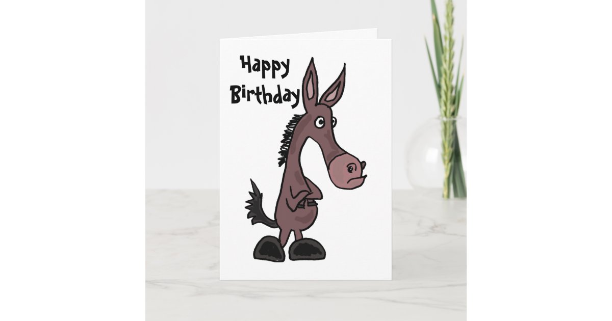 BT- Funny Mule Birthday Card | Zazzle
